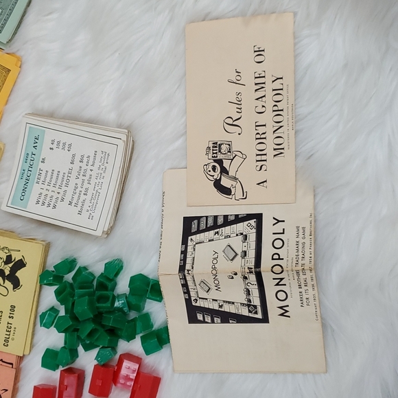 Parker Brothers | Toys | Vintage Copyright 936 Monopoly Game Original ...